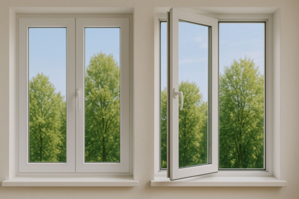 slightly open as a window